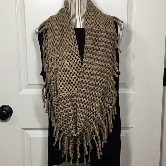 Accessories | Chenille Twotoned Fringed Infinity Scarf | Poshmark